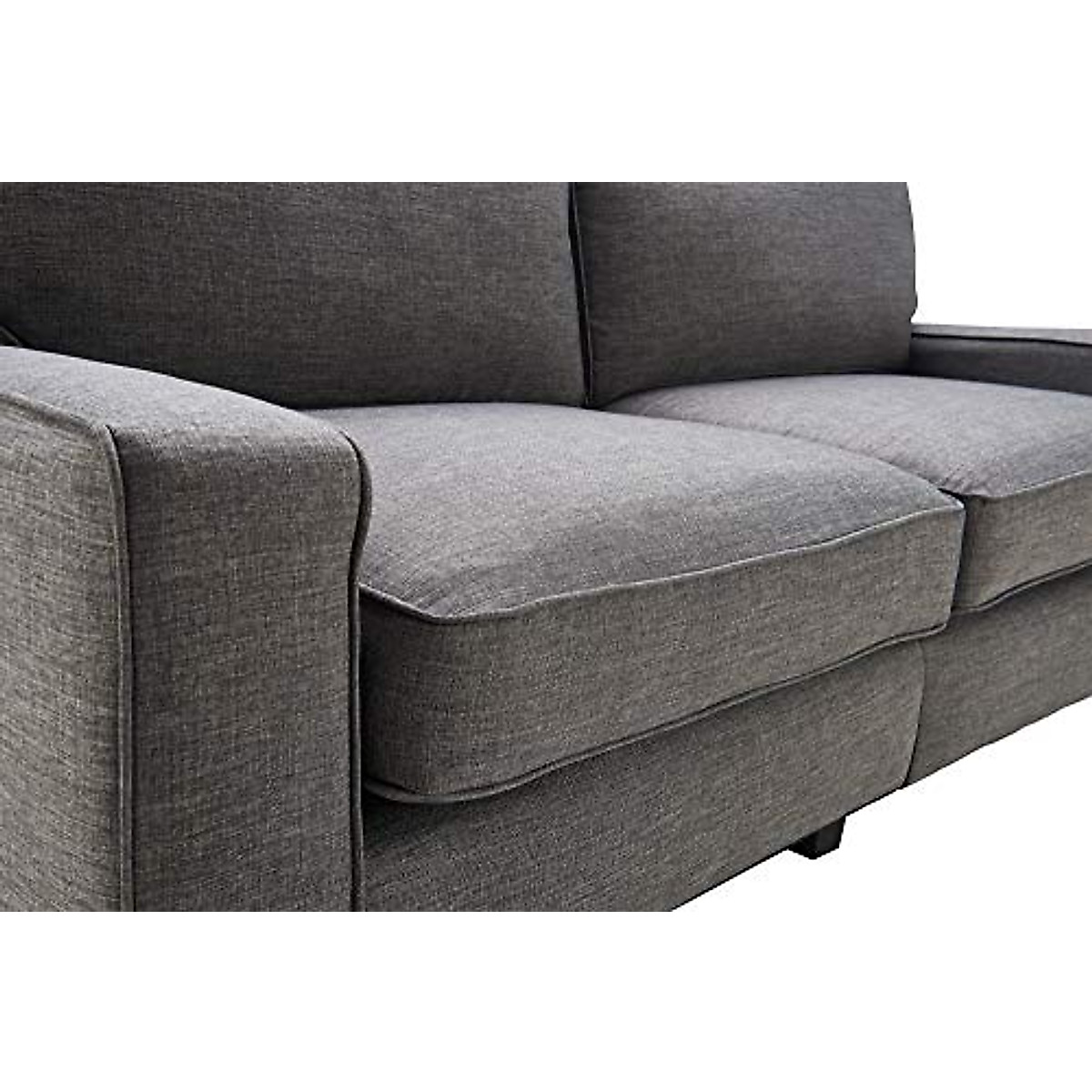 Serta Palisades Upholstered Sofas for Living Room Modern Design Couch, Straight Arms, Soft Fabric Upholstery, Tool-Free Assembly, 73" Sofa,Grey
