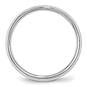 Diamond2Deal 14k White Gold 2mm Knife Edge Comfort Fit Wedding Band Size 7
