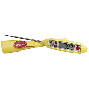 Cooper-Atkins DPP800W MAX Digital Thermometer with Long Probe, Long Probe Thermometer (Waterproof Thermometer, Auto Shutoff, Temperature Memory),Yellow