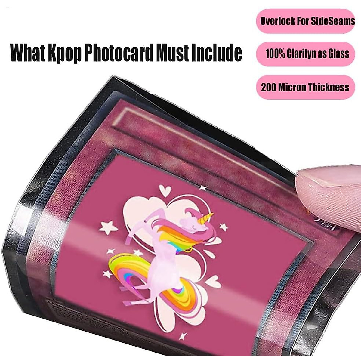 Card Sleeves 61x90mm 200PACK Photocard Protector Perfect for Double sleeving Small Japanese Sized Board Game Penny Sleeve for Sports Trading Kpo Baseball,Magic,MTG Sleeves (Clear-200pcs)