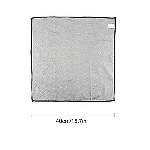 Car Microfiber Glass Cleaning Cloth Towel, 16”x16” Car Window Windshield Cleaning Cloth Wash Detailing Towel Double-Purposed Sides, Lint & Streak Free Quick Clean for Window Chrome Mirror LCD Screen