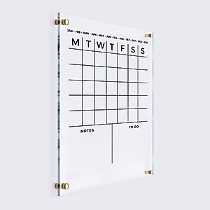 Acrylic Wall Calendar 2024 - Personalized Calendar 2024, Vertical Wall Calendar, Monthly and Weekly Calendar, Housewarming Gift