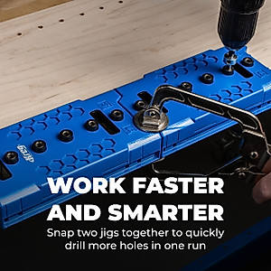 Kreg KMA3225 Shelf-Pin Jig 1/4" (6 mm) - Shelf Pin Drilling Jig - Create Perfect Holes for Wobble-Free Shelves - Drill Guide for Straight Holes