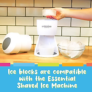 Hawaiian Shaved Ice 3 Pack Ice Block Molds with Lids, Food-Grade BPA-Free Plastic Round Block Ice Molds (4” Diameter, 1.9” Height) Stackable Containers with Lids