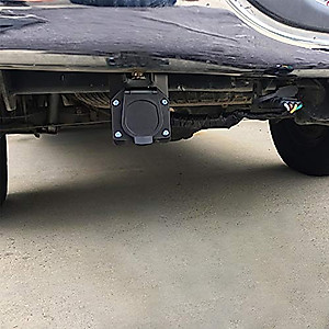 Nilight 4-Way Flat to 7-Way Round RV Blade Trailer Adapter Reverse Plug with mounting Bracket, 2 Years Warranty
