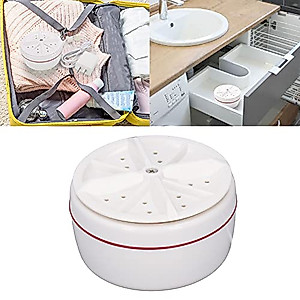 Mini Washing Machine, Foldable Laundry Washer Automatic Cycle Ultrasonic Turbine Washer USB Power Portable Underwear Washer Travel Washing Machine for Baby Clothes, Socks, Underpant