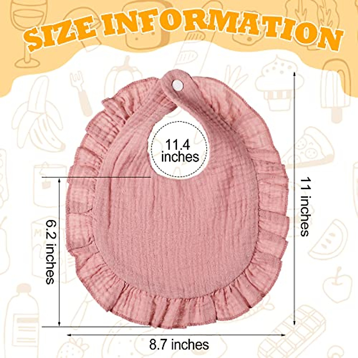 10 Pcs Muslin Baby Bibs Drool Teething Bibs Lap Shoulder Baby Bibs Cotton Drool Bibs Absorbent Baby Bandana Bibs for Unisex Boys Girls 0-6 Months Baby Teething and Drooling, Assorted Styles