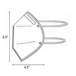 Aidway N95 Respirator - Made in USA - Protection from Dust & Airborne Contaminants - Disposable - 10 Count - Blue