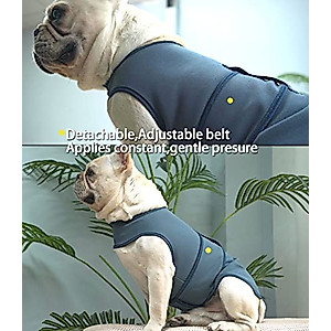 SyChien Dog Anxiety Jacket Calming Relief Shirt,Calming Vest Coat for Extra Large boy Girl Dogs,Deep Blue XL