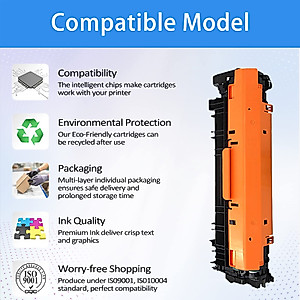 Compatible for HP 207A Toner Cartridge Replacement for 207A W2210A W2211A W2213A W2212A Toner Cartridge for HP Laserjet Pro M255dw M255nw M282nw M283fdn M283fdw Black Ink