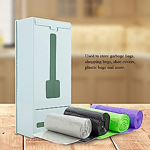 Plastic Bag Organizer - Wall-Mounted Plastic Bag Dispenser Garbage Trash Bags Storage Box Kitchen Organizer Holder(blue)