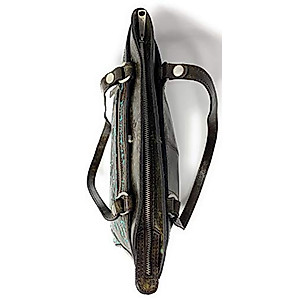 PATRICIA NASH WOMEN'S TOOLED TURQUOISE COLLECTION POPPY LEATHER TOTE HANDBAG PURSE