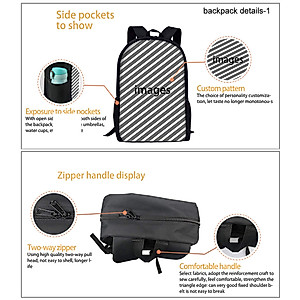 Coloranimal Custom Your Own Image Teens Girls Boys School Backpacks Large Capacity Shoulder Book Bags