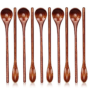 6 Pcs Small Wooden Spoons for Coffee Spoons Jars Tea Spoons Wood Teaspoons Tasting Spoon Teaspoon Mini Stirring Spoon Honey Spoons Tiny Mixing Spoon Dessert Table Stir Spoon