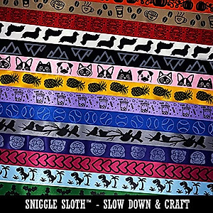 Lightning Bolt Thunderbolt Satin Ribbon for Bows Gift Wrapping DIY Craft Projects - 3 Yards - Black Ribbon/White Printing - 1 Inch Width