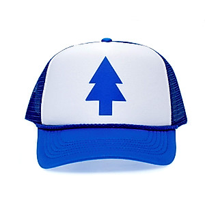 Posse Comitatus Dippers Blue Pine Tree Unisex-Adult Trucker Hat -One-Size Royal/White
