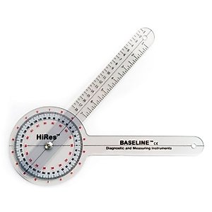 Baseline 12-1000HR Plastic HiRes 360 Degree ISOM Goniometer, 12" Length