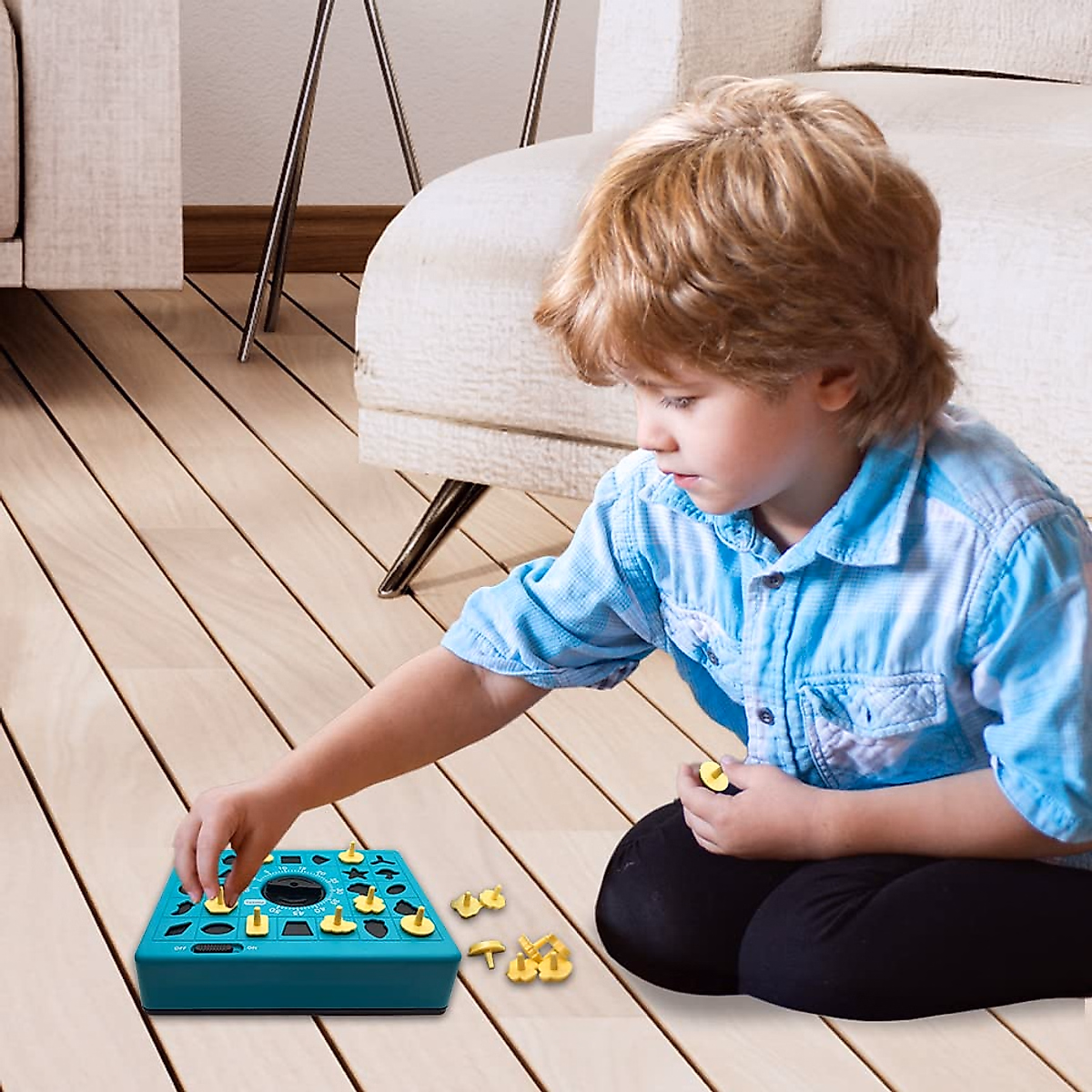 Gamie Time Game, Pop Up Board Game with Shape Matching Puzzles for Kids, Early Education Toys for Boys & Girls, Teaches Shape Recognition & Deductive Reasoning, Great Birthday for Kids