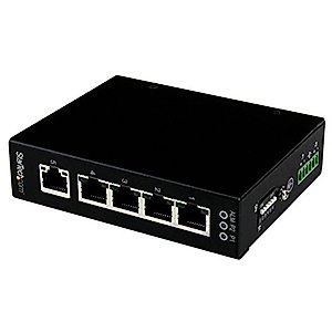 StarTech.com 5 Port Unmanaged Industrial Gigabit Ethernet Switch - DIN Rail / Wall-Mountable Network Switch - Rugged IP30 Gigabit Switch , TAA (IES51000)