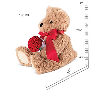 Vermont Teddy Bear I Love You Teddy Bear - Bear Plush Rose Bouquet 13 Inch
