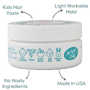 LANE & CO. Hair Paste - Plant-Based Styling Paste for Babies, Toddlers, Kids - Natural & Organic Formula, Safe & Non-Sticky, Tame Bed Head & Flyaway Hair, 2oz