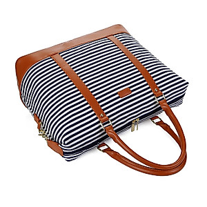 BAOSHA HB-28 Ladies Women Canvas Travel Weekender Bag Overnight Carry-on Duffel Tote Bag (Blue)