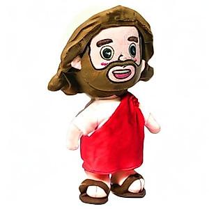Pinkey Smile My Jesus Plush 14" Large Christ Doll Cute Christian Stuffed Plush of Son of God for Children, Church, Sunday School, Religious Gift, Kids Jesus Gift