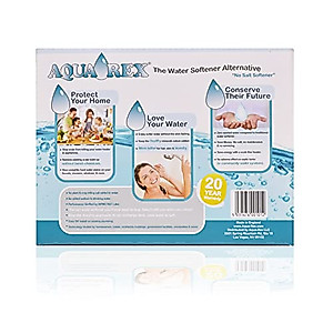 Aqua-Rex Water Softener Alternative Salt Free for Electric Heater, Water softener for Well water, Soft water for Hair & Skin (WK1-E)