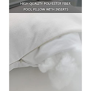 Recliner Head Pillow Ledge Loungers Chair Pillows with Insert Dreamy Peach Pink and White Gradient Lumbar Pillow with Adjustable Strap Outside Patio Decorative Garden Cushion for Bench Couch, 2 PCS