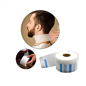 2 Rolls of White Barber Neck Strips Disposable and Flexible Neck Strips Hair Edge Paper for Hair Styling, Salon Cutting, Coloring, Hairdressing, Hair dye
