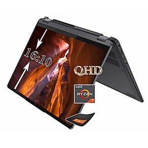 Lenovo Flex 5 | 14" 16:10 QHD 2-in-1 Touchscreen Laptop | AMD 8-Core R7 5700U | Wi-Fi 6 | Fingerprint Reader | Backlit KB | Win11 W/Mouse Pad(16GB RAM | 1TB PCIe SSD