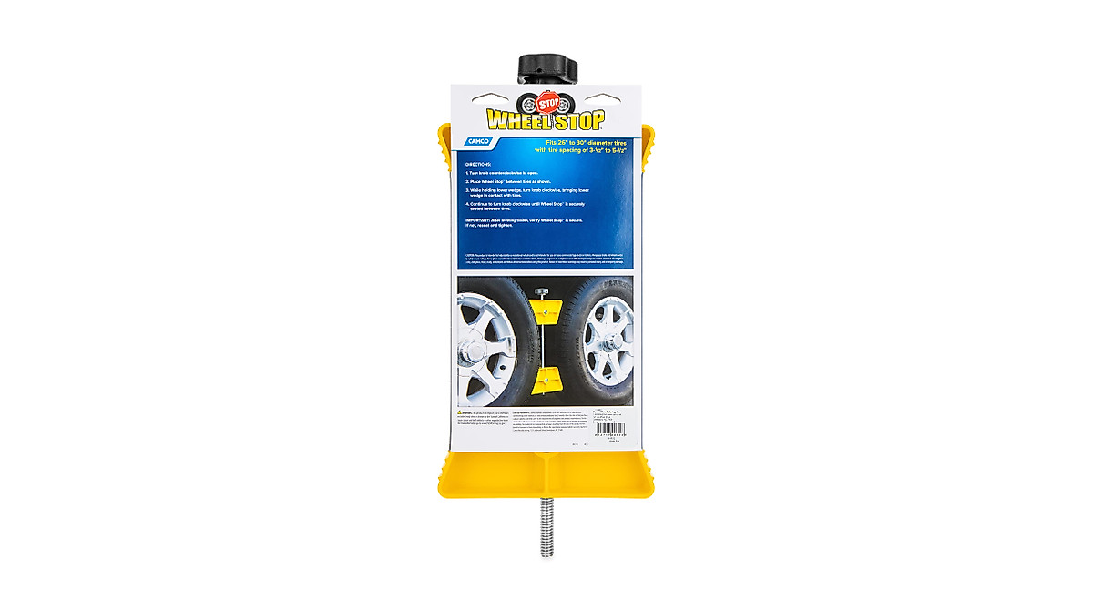 Camco Large RV Wheel Stop - Fits 26-30 inch Tires for Secure Parking