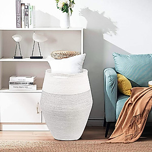 ROPECUBE 145L laundry basket with Lid, Large Foldable Laundry Hamper for laundry with net bag,Clothes Basket Organizer with 2 storage bag for Bedroom and Bathroom (White 俺的 Gray)