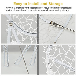 3pcs Christmas Reindeers Lighted Christmas Deer Family Set Light up Reindeer Yard Decorations Christmas Deer Family Set Christmas and Holiday Decoration for Yard