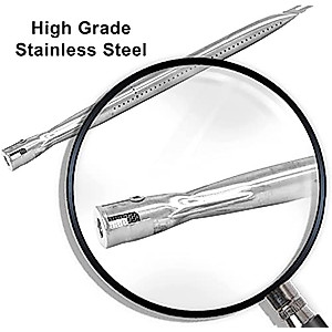 Plowo Burner Tube Replacement for Home Depot 30400040, 30400041, 30400042, 30400043, 30400045, 30400046, Ducane 3100, 3200, 3400, 4100, 4200, 4400 and Other Gas Grill Models, Stainless Steel, 5-Pack