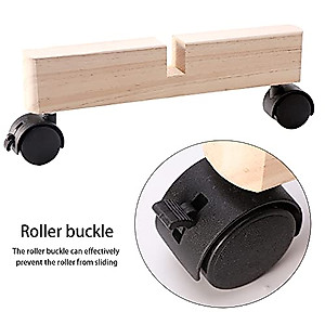 Folding Room Divider Stand Wooden Screen Divider Base Room Divider Stand Base Panel Screen Partition Base Accessories (Primary Colour Pulley Style)