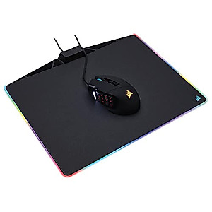 Corsair MM800 Polaris RGB Mouse Pad - 15 RGB LED Zones - USB Pass Through - High-Performance Mouse Pad Optimized for Gaming Sensors, Black