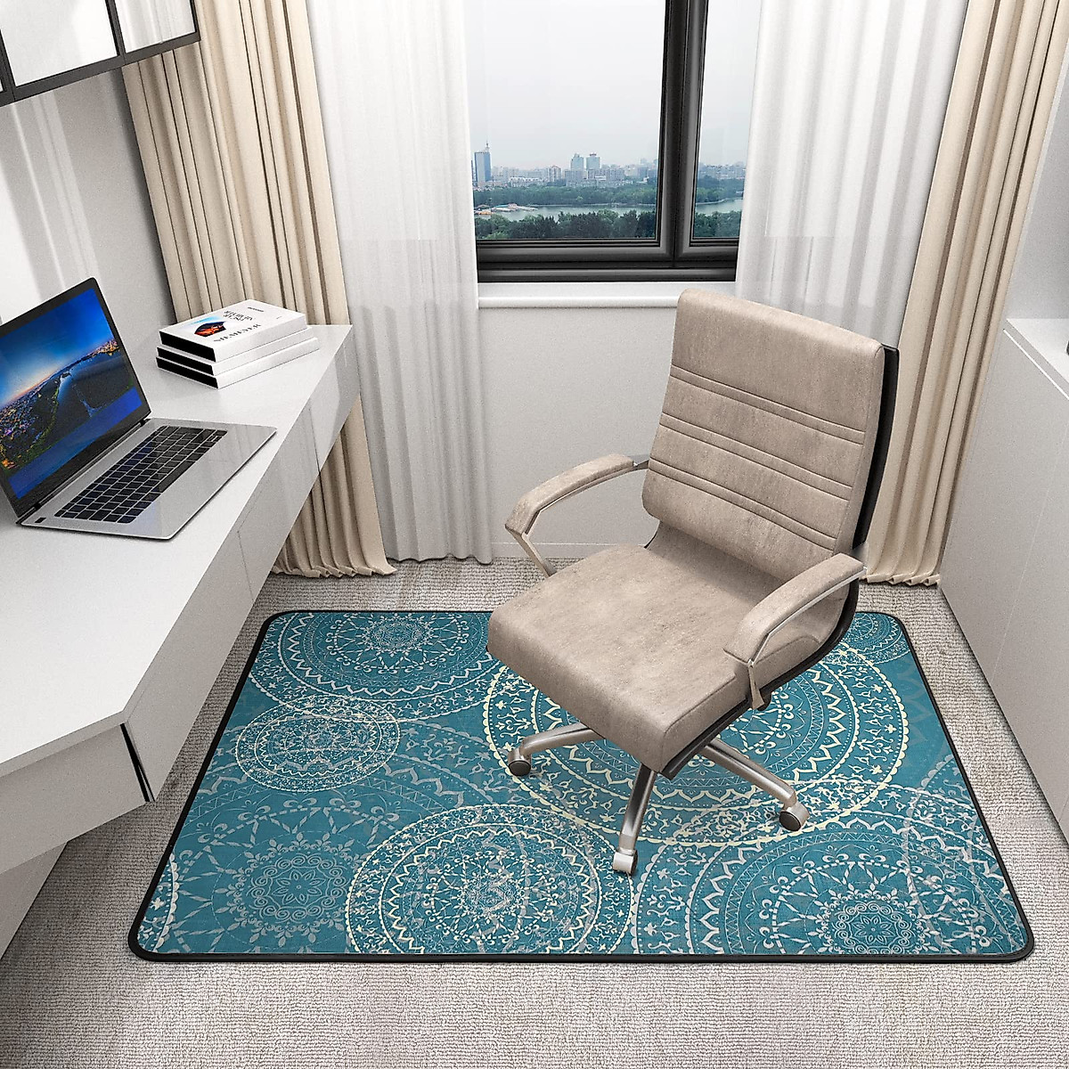 Placoot Heavy Duty Office Chair Mat for Carpet & Hardwood Floors, 48" x 36" Weight 3.5 lbs Highly Premium Quality Floor Mat, Desk Chair Mat for Carpeted Floors and Hardwood Floor for Home Office