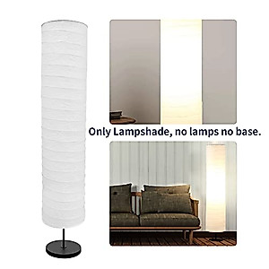 Saihisday Paper Floor Lamp Shade Floor Light Cover for Living Room Bedroom Bedside Decorations(Lampshade only, not including lamp and base)