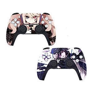 EBTY-Dreams Inc. - Set of 2 Danganronp Junko Enoshima, Kokichi Oma Vinyl Skin Sticker Decal Protector for Playstation 5 (PS5) Controllers