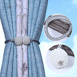 FBITE Curtain Tiebacks, Tieback Buckle Strap Holdbacks Magnet Clip for Curtain Rod Tie Backs Hanging Belts Rope Accessoires