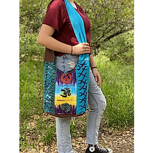 Original Collections Bohemian Hippie Crossbody Peace Sign Shoulder Bag Purse Large