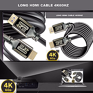 4K HDMI Cable 75ft 2.0 18Gbps,High Speed HDMI Cables 4K60 2K120 1080P eARC HDR HDCP 2.2 2.3 Compatible with Apple TV 4K Sony LG Samsung Xbox Series X RTX 3080 PS5