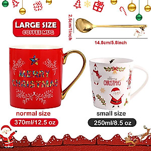 FLLETY Coffee Mug,Tea Cup Set,Coffee Cups Ceramic Travel Mug, Mug With Saucer And Spoon,Halloween Mugs With Gift Box For Women - Christmas Gift,Mothers Day Gifts