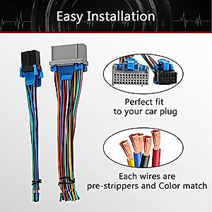 RED WOLF Car OE Radio Wire Harness Stereo Female Plug Compatible with GM GMC Chevy Silverado Buick Cadillac Pontiac 2002-2007 Model Replace Factory Stereo Wiring Cable Connector