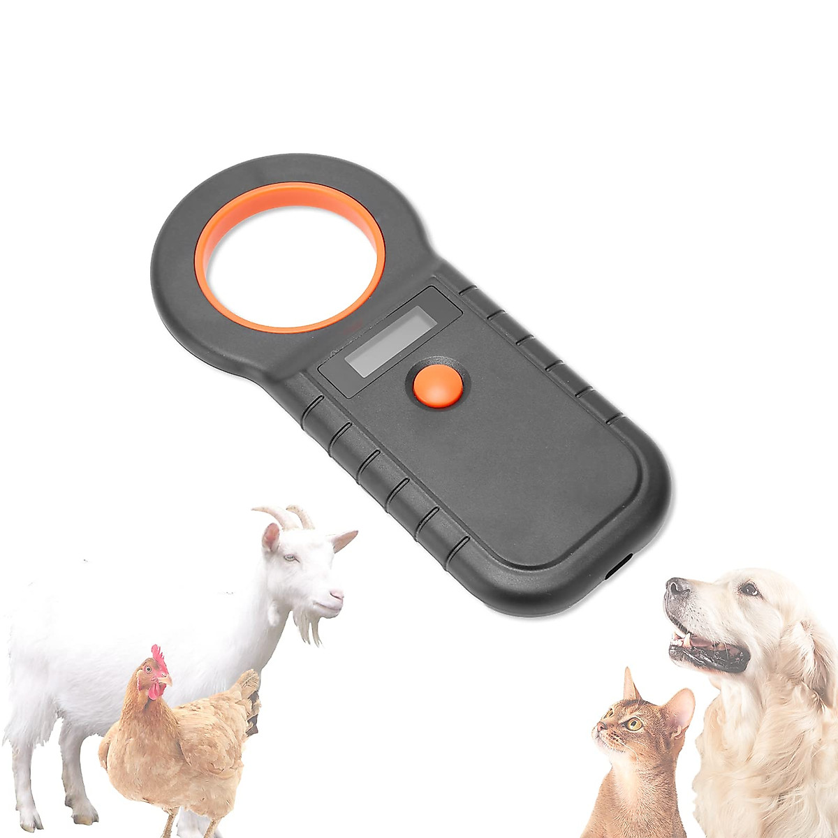 Pet Microchip Scanner 134.2Khz 125Khz EMID FDX B Wired USB 2.4G Bluetooth Handheld Animal Chip Reader (Black)
