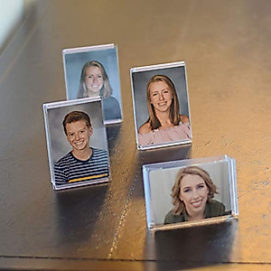 CollectorMount Photo Mount 1 Pack, Clear Picture Frame, Wall Mount or Shelf Stand, Vertical or Horizontal, 2.5” x 3.5”