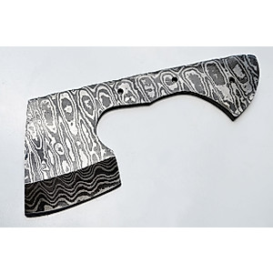 Damascus Hunting Chopping Axe Blank Blade Steel 1095HC High Carbon Knife