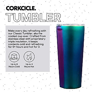 Corkcicle Classic Triple Insulated Coffee Mug with Lid, Dragonfly, 24 oz – Stainless Steel Travel Tumbler Keeps Beverages Cold 9+hrs, Hot 3hrs – Cupholder Friendly Travel Coffee Tumbler