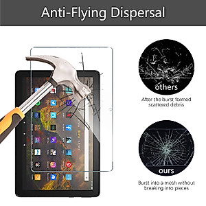 Wigsii 【 2Pack 】 Tempered Glass for All-New Fire HD10 / Fire HD 10 Plus Tablet 10.1 inch (11th Generation, 2021 Release) Screen Protector 2Packs 9H Hardness HD Clear Scratch Resistant Bubble Free Anti-Fingerprints